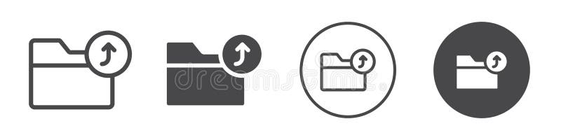 Closed Folder Icon Vector Logo Outline Stock Vector - Illustration of ...