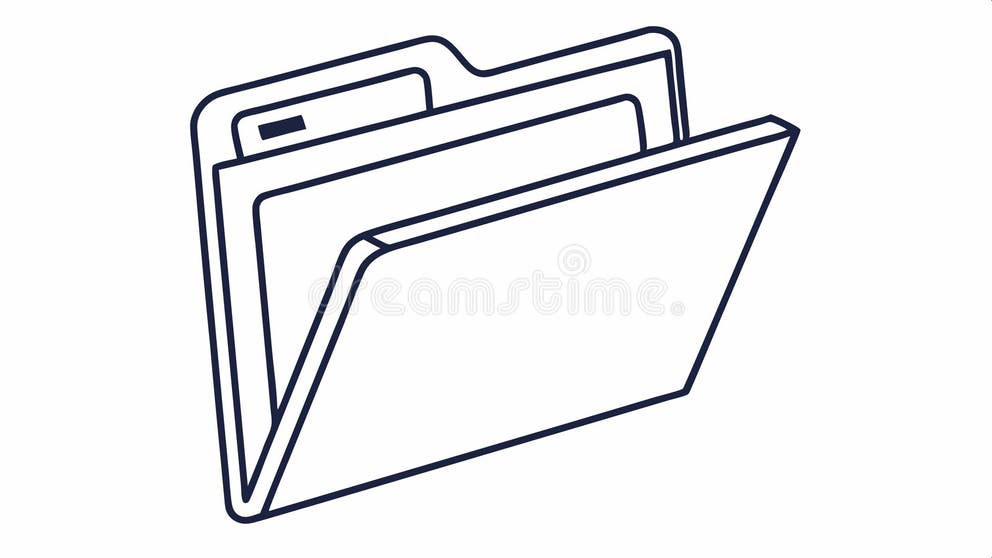 Closed Folder Illustration, Representing File Storage, Organization ...