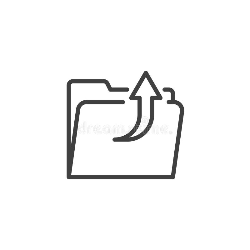 Closed Folder line icon stock vector. Illustration of design - 321622372