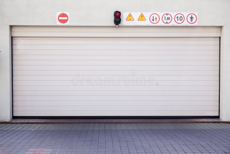 Closed garage gate stock image. Image of closed, large - 16703621