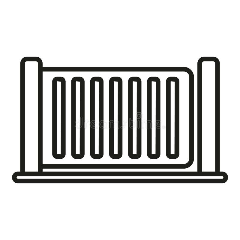 Closed Gate Icon Simple Vector. Automatic Security Stock Vector ...