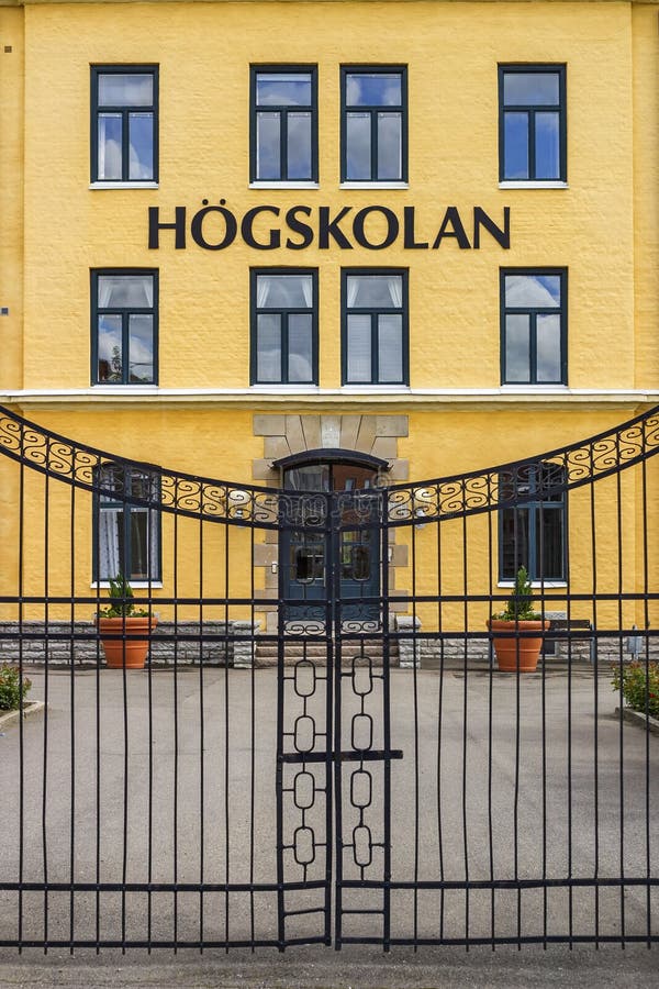 Closed Gate at a Swedish College Editorial Image - Image of people ...