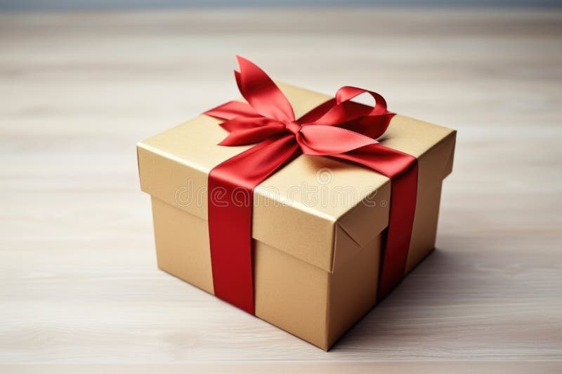 A Closed Gift Box without a Recipient Stock Image - Image of gift ...