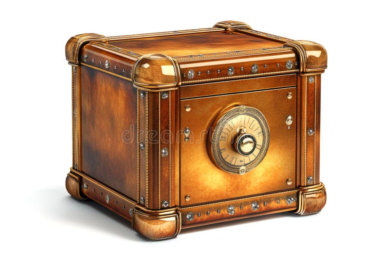 Closed Golden Safe with Combination Lock Ensuring Security and ...