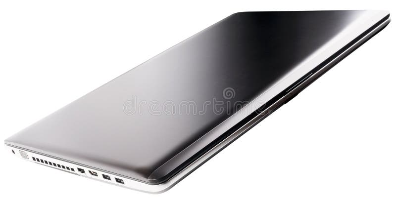 Closed laptop isolated stock photo. Image of notebook - 25105260