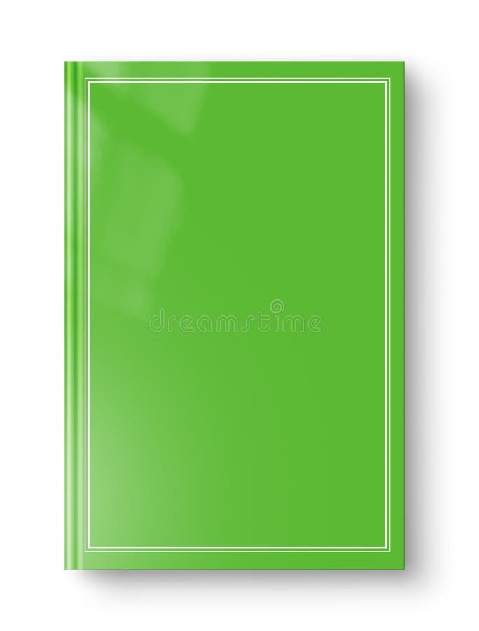 Closed Green Blank Book with Frame Isolated on White Stock Image ...