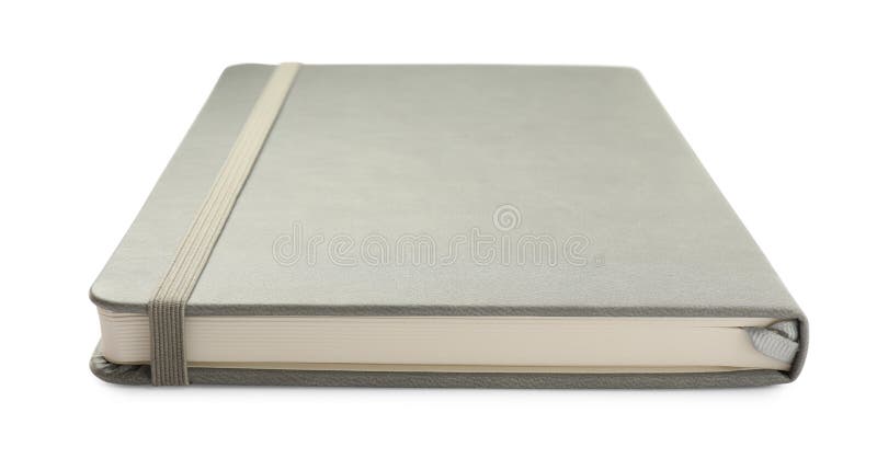 Closed Grey Office Notebook Isolated on White Stock Image - Image of ...