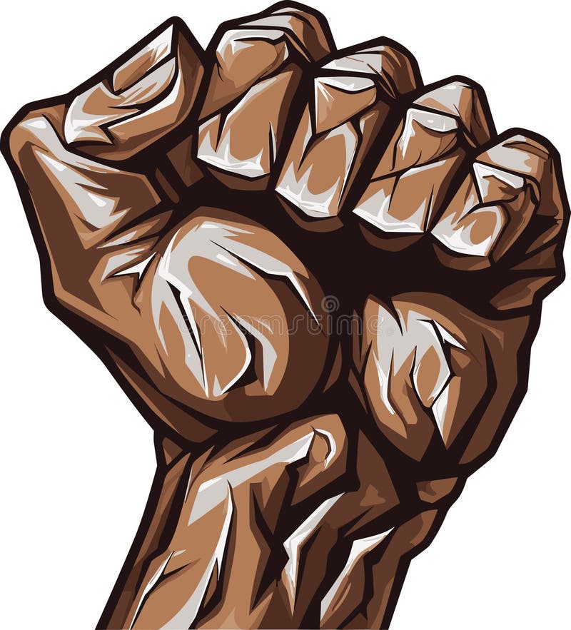 A Closed Hand, Fist, Made of Rock Stone Stock Vector - Illustration of ...