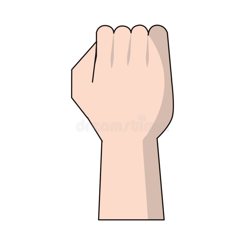 Hand closed up stock vector. Illustration of closed - 135449566