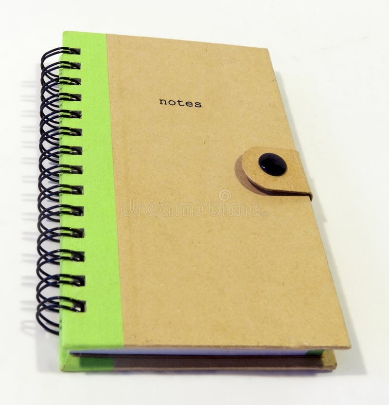 Closed Hardback Notebook Journal with Button Snap Stock Image - Image ...