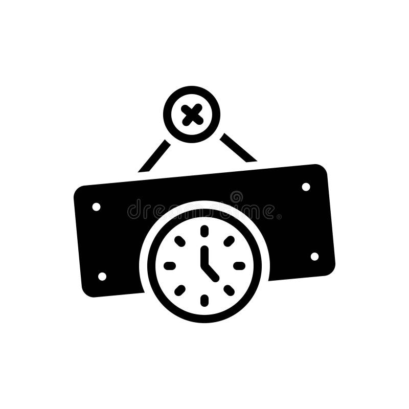 Black Solid Icon for Closed, Closure and Shut Stock Illustration ...