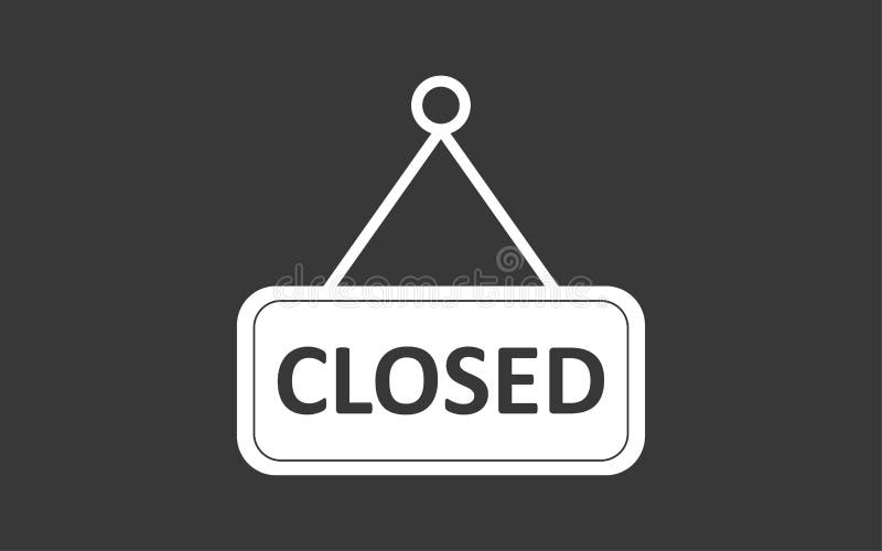 Closed Vector Icon Sign Symbol Stock Vector - Illustration of open ...