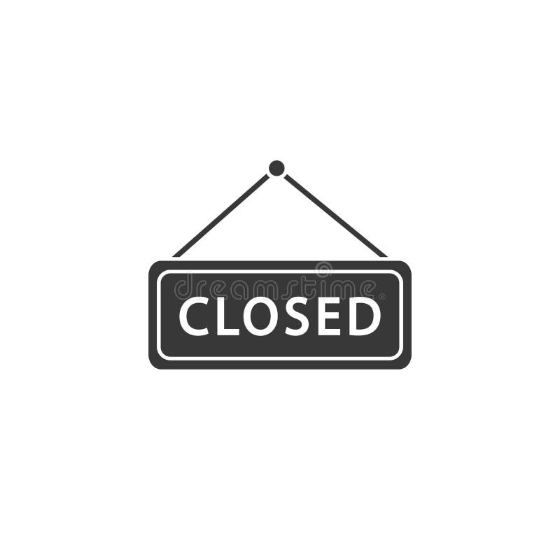 Closed Icon Illustration Vector Sign Symbol Vector Flat Stock Vector ...