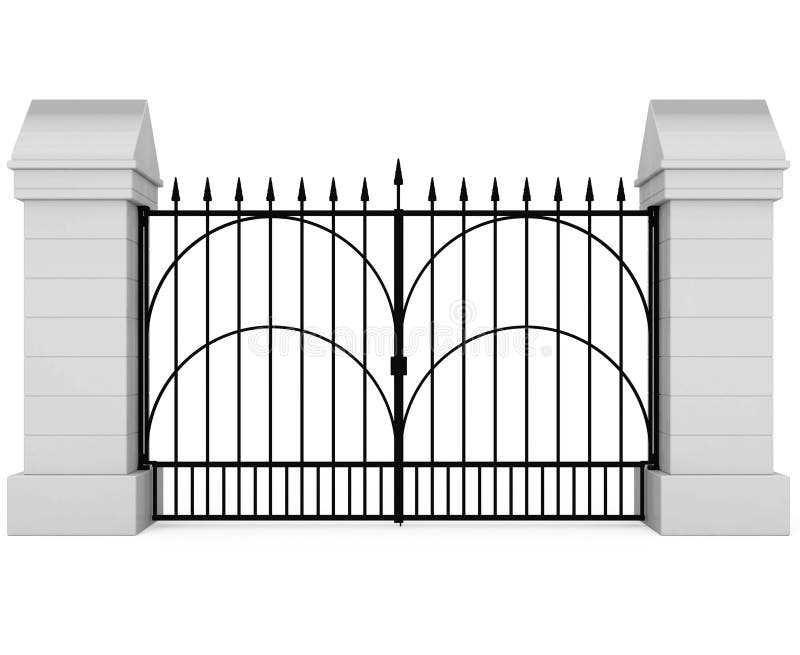 3d gate stock illustration. Illustration of security, fence - 5694252