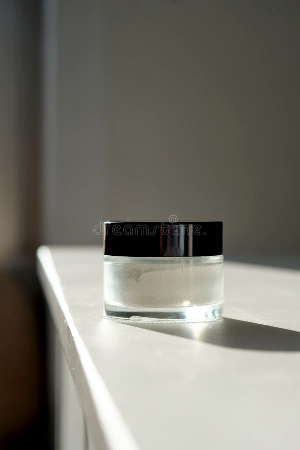 Closed Jar of Scrub-powder for the Face. Stock Image - Image of scrub ...