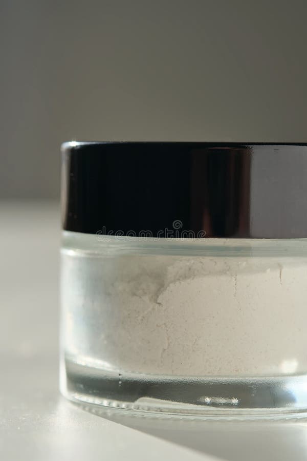 Closed Jar of Scrub-powder for the Face. Stock Image - Image of ...
