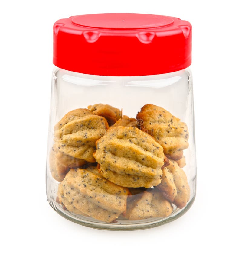 Closed Jar Full with Cookies Stock Image - Image of cookie, white: 30267873