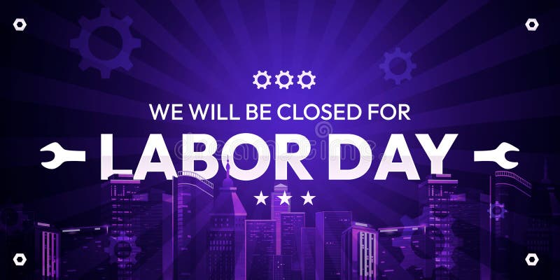 Closed for Labor Day Wallpaper with Glowing Background and Typography ...