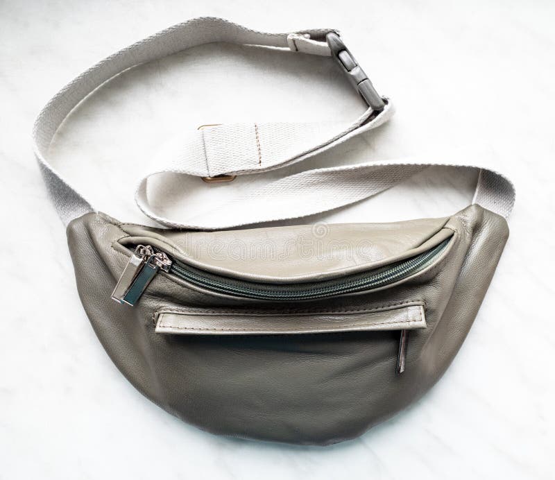 Closed Leather Green Belt Bag Gray Board Stock Photos - Free & Royalty ...