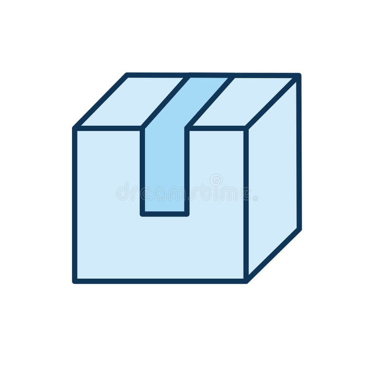 Closed Light Blue Packaging Box Stock Vector - Illustration of change ...