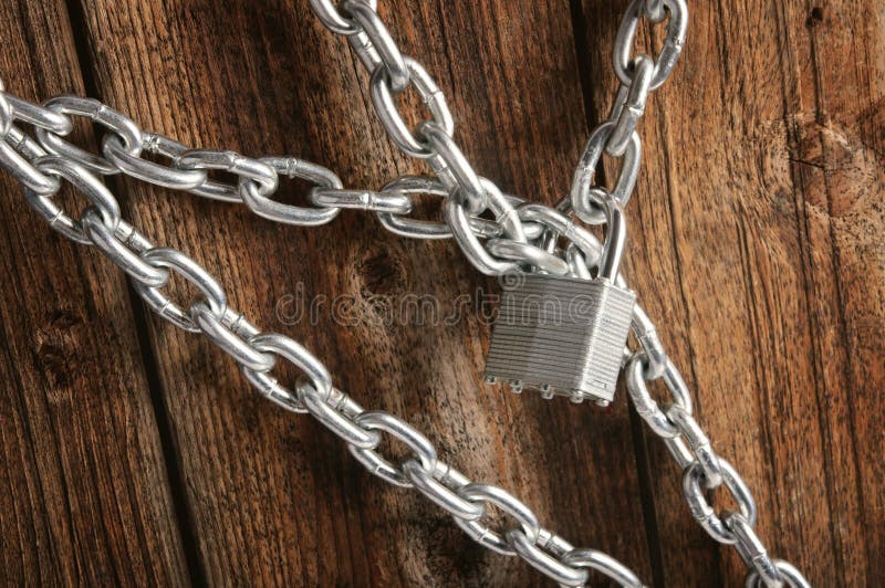 Security Hand Chained Lock stock image. Image of safe - 27840723
