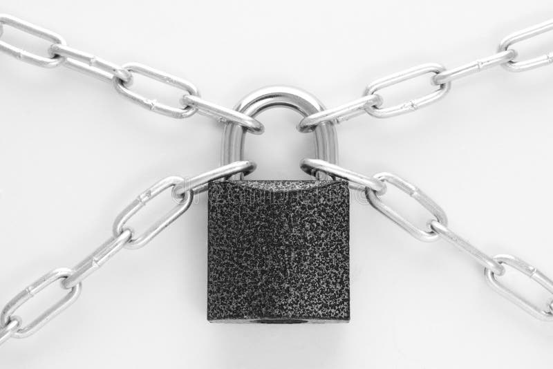 Security Lock Burglary Chains Broken Padlock Stock Image - Image of ...