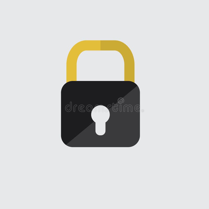 Closed lock icon stock vector. Illustration of open, close - 87253540