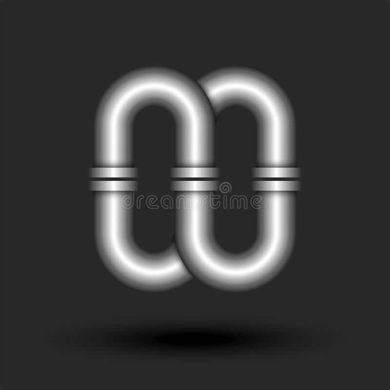 Closed Loop Logo 3d Steel Infinity Shape Line Pipe with Flanges Smooth ...