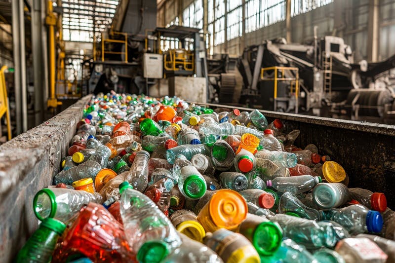 The Closed-loop Recycling Process Involves Crushing Plastic Waste into ...