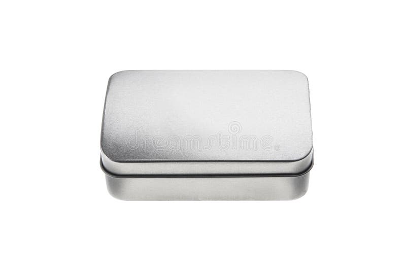 Metal Box Container Isolated on White Stock Image - Image of isolated ...