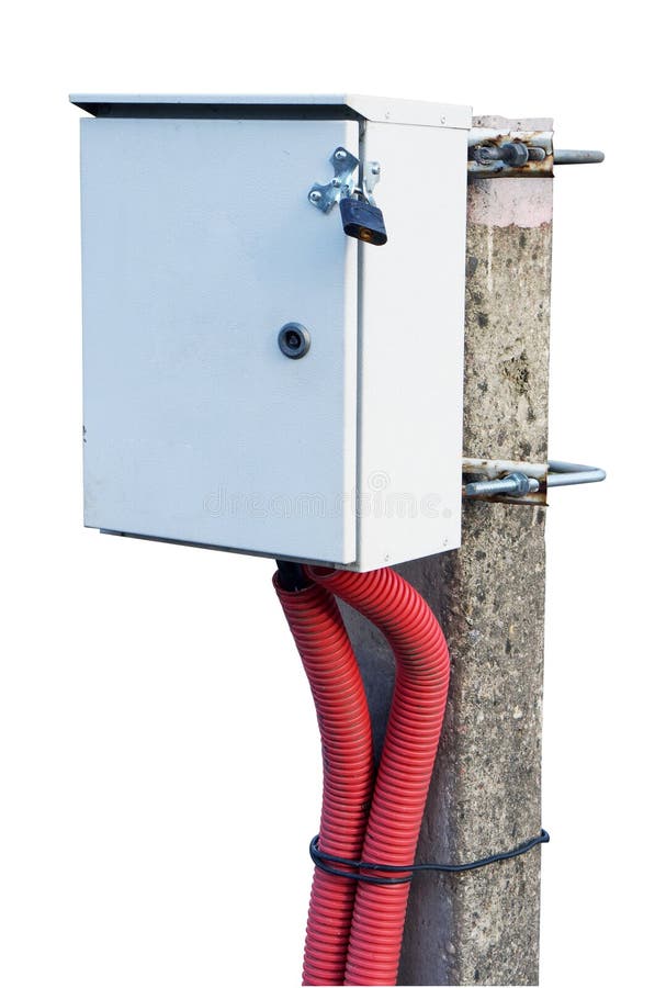 Closed Metal Box with Fuses and Swithes Isolated Stock Photo - Image of ...