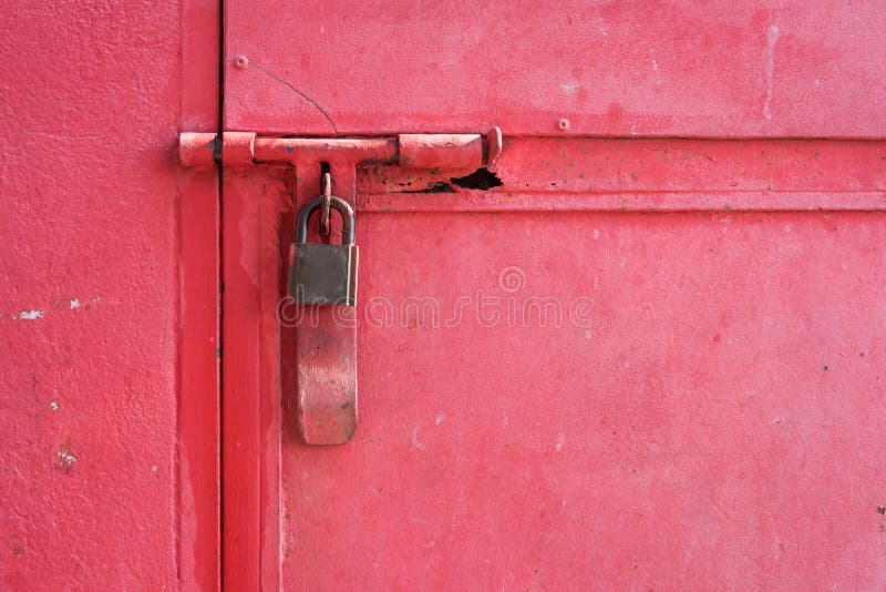 Closed Metal Lock Door Security Protection Padlock Stock Image - Image ...