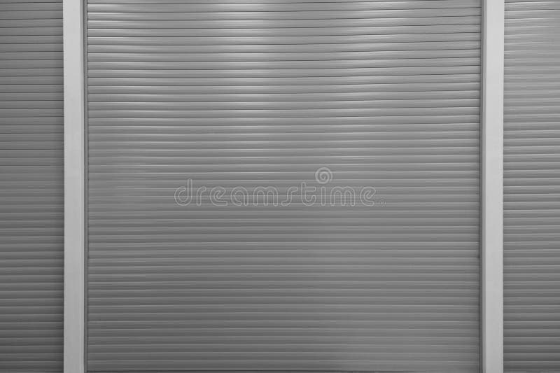 Closed Metal Rolling Shutters on a Contemporary Building, Ensuring ...