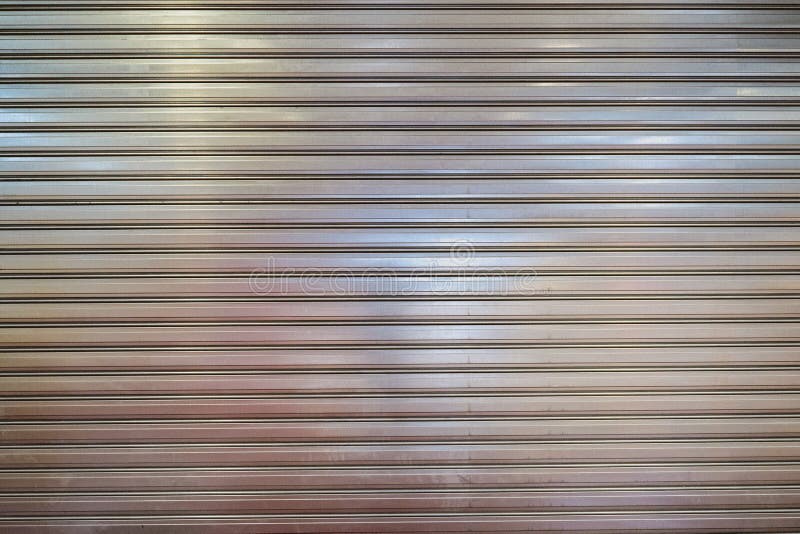 Metal shutter, aluminum stock image. Image of store - 126050695