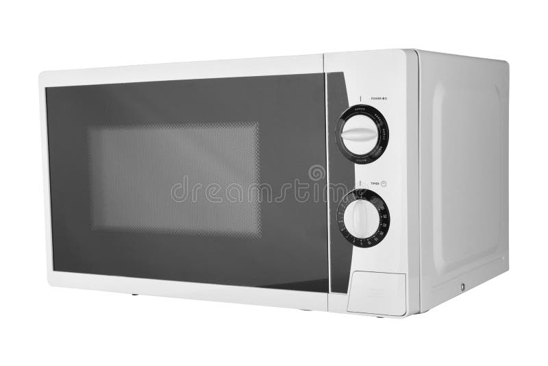 Closed microwave isolated stock photo. Image of warm - 111742462