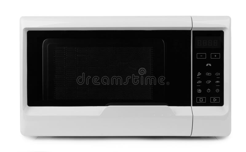 Closed microwave isolated stock photo. Image of warm - 111742462
