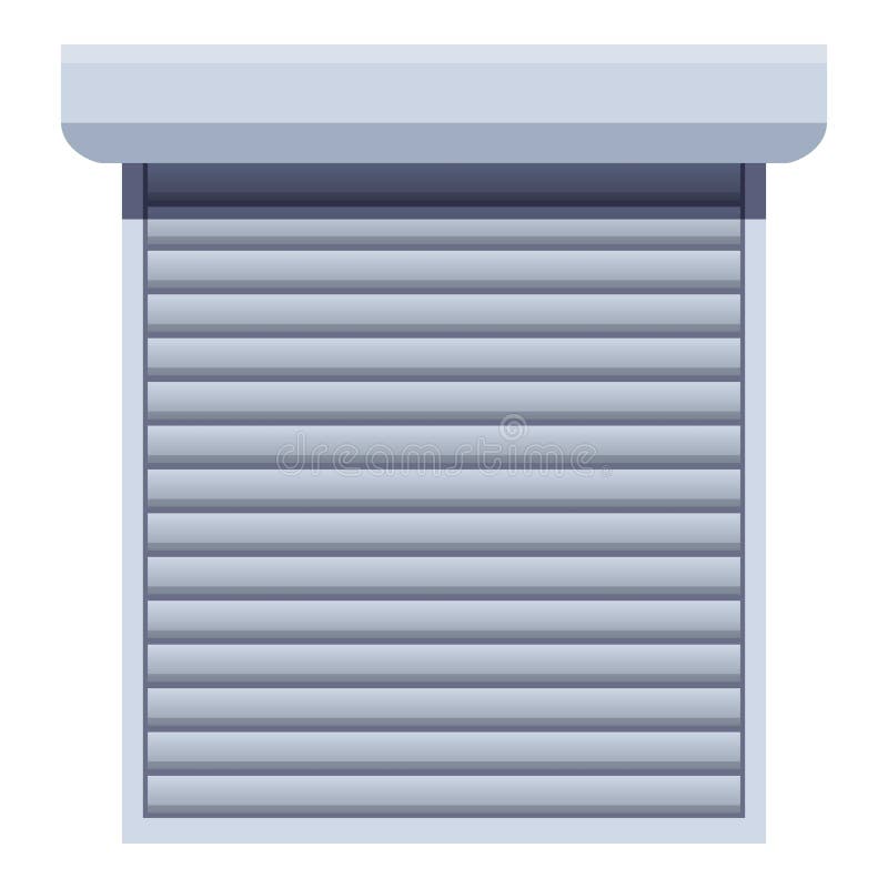 Closed Modern Roller Shutter Door Protecting Building Stock Vector ...