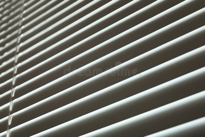 Closed Modern White Window Blinds Stock Image - Image of white, object ...