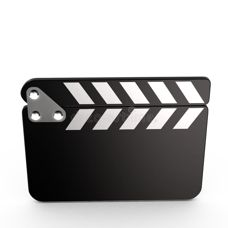 Closed Movie Clapper Board, 3d Stock Illustration - Illustration of ...