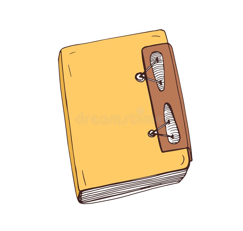 Closed Notebook, Notepad. Sketchbook, Detailed Drawing. Paper Diary ...