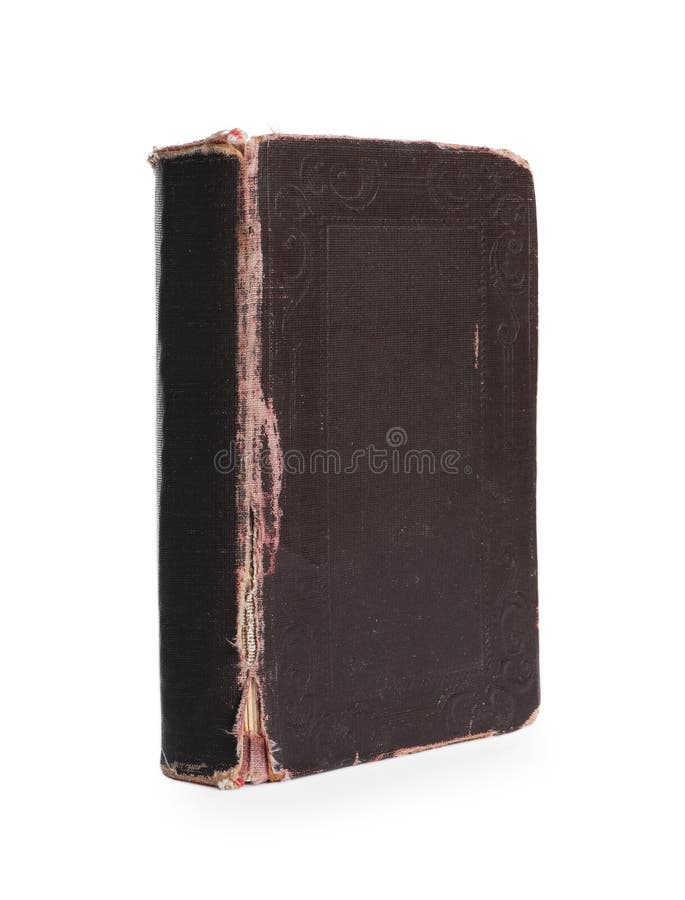 Closed Old Hardcover Book Isolated on White Stock Photo - Image of copy ...