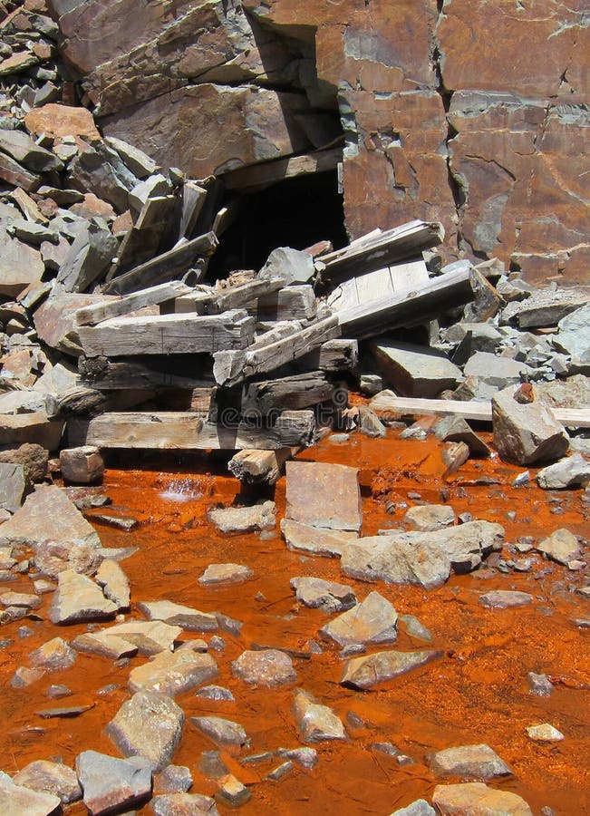 Closed old mine stock photo. Image of orange, water, geology - 34963728