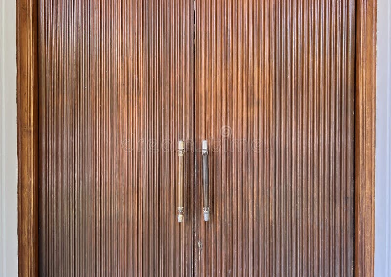 Closed Old Wood Gate in School Stock Photo - Image of backdrop, frame ...