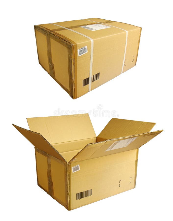 Stack of Carton Boxes on a Pallet Stock Image - Image of crate, cargo ...