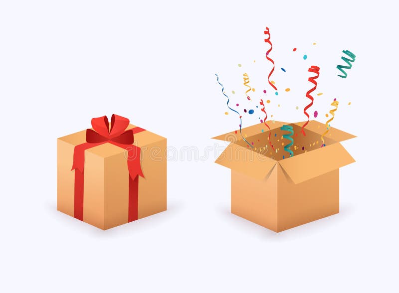 Open Present Vector
