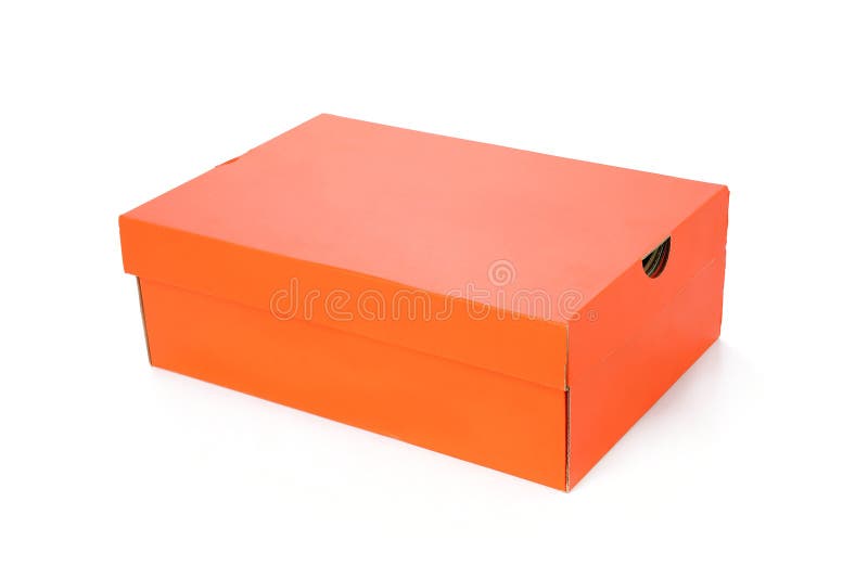 Orange closed box stock image. Image of carton, white - 23940533