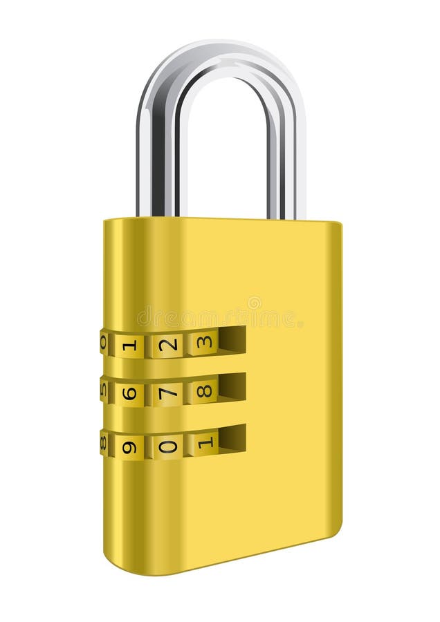 Closed Padlock Vector Illustration Stock Vector - Illustration of ...