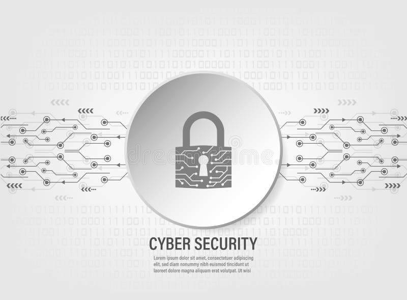 Closed Padlock on Binary Code Background Stock Vector - Illustration of ...