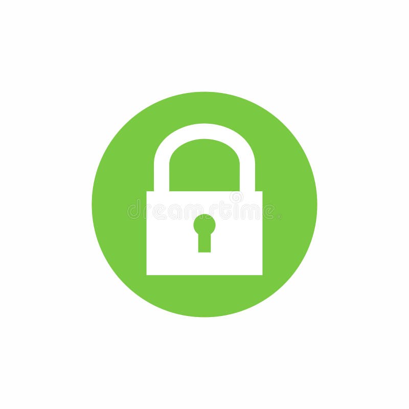 Closed Padlock Icon Vector Design Stock Vector - Illustration of ...