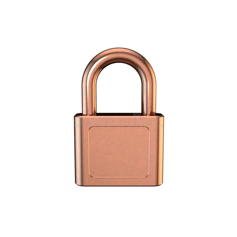 Closed Padlock.Isolated on White Background. 3D Rendering Illustration ...